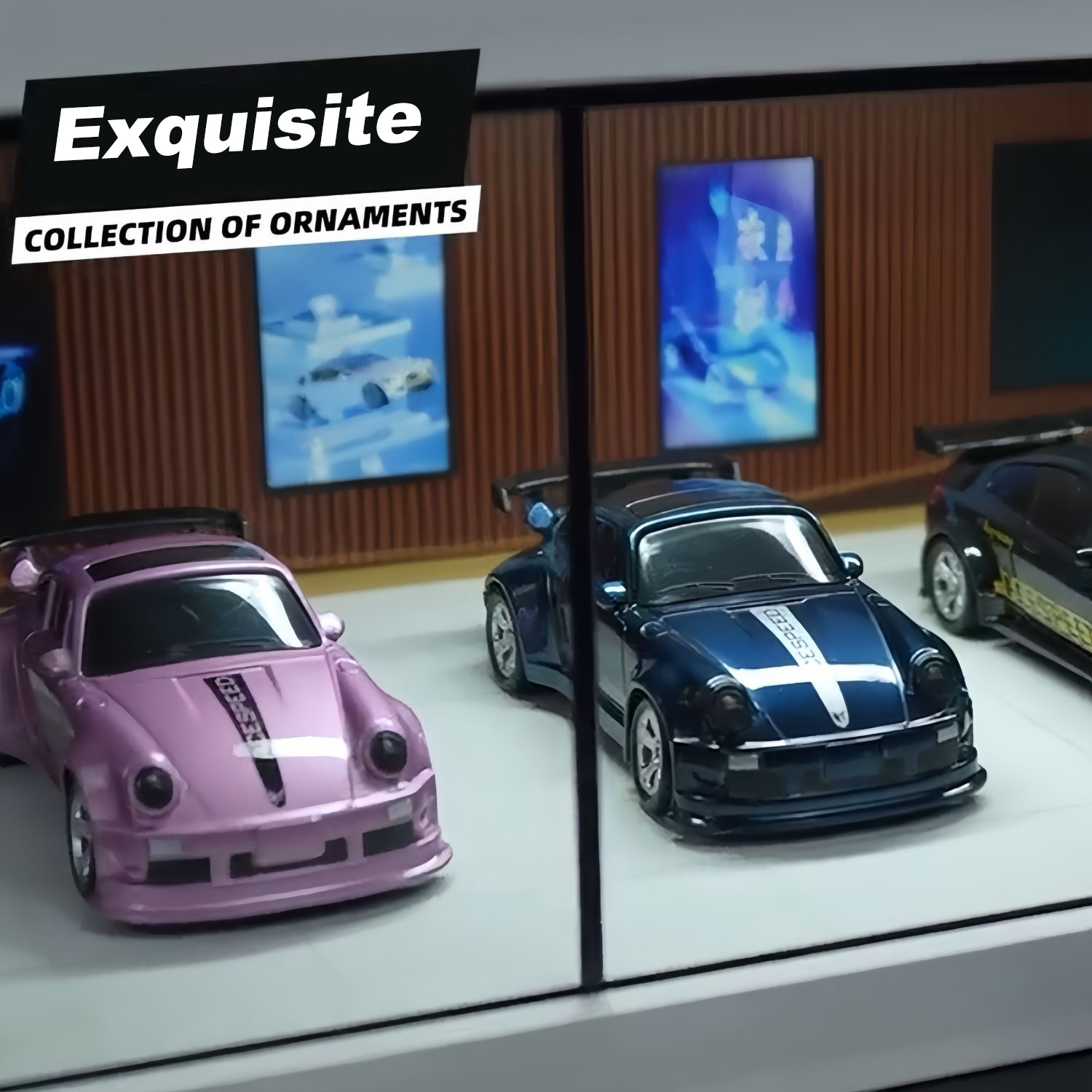 1:64 MINI Desktop RC Car 4WD Proportional Throttle Steering Remote ...