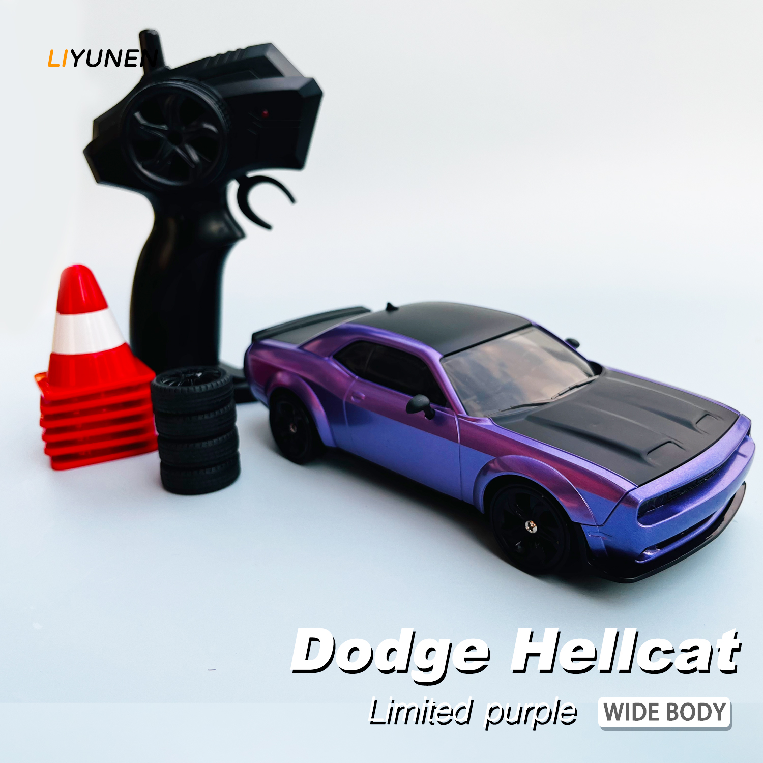 1/20 4WD RC Racing Drift Car Control Speed Dodge Hellcat Remote Control ...