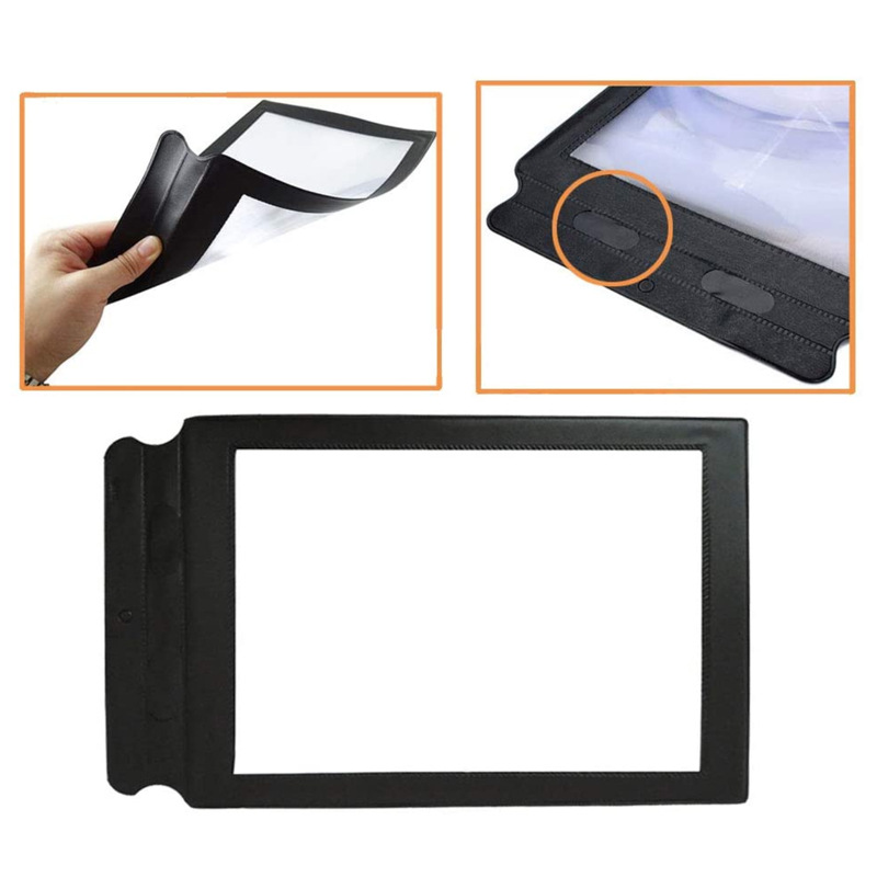 Big Size A4 Flat PVC Magnifier Sheet X4 Book Page Magnifying Reading ...