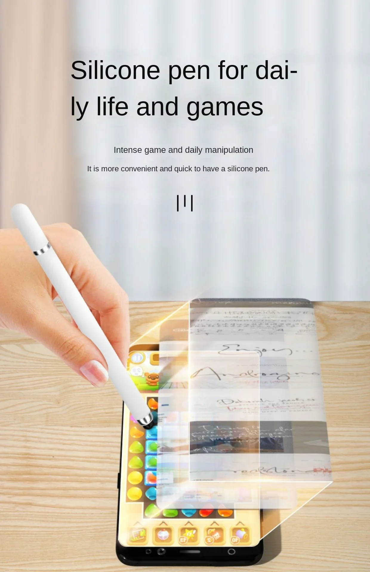 Ankndo 2-in-1 Universal Stylus Pen - Capacitive Touch Screen for Android/iOS Tablets & Phones ...