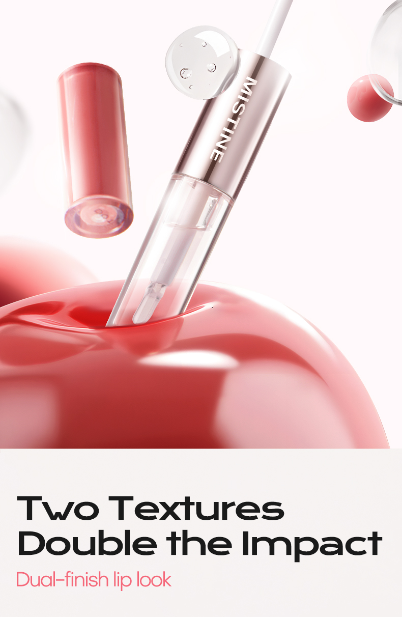 【New】Mistine Double Ended Lip Gloss Slightly Drunk Color Holding Spring ...