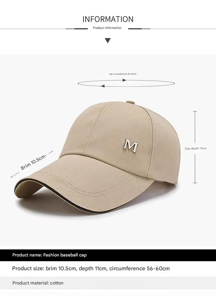 Trendy Unisex Duckbill Cap UV Protection Curved Brim for Beach, Hiking ...