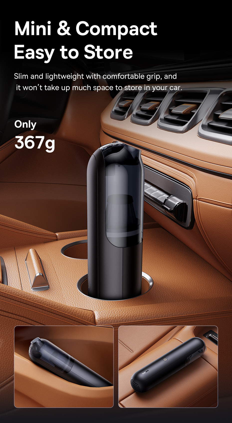 Baseus A0 Pro Car Vacuum Cleaner Cluster Black | Shopee Singapore