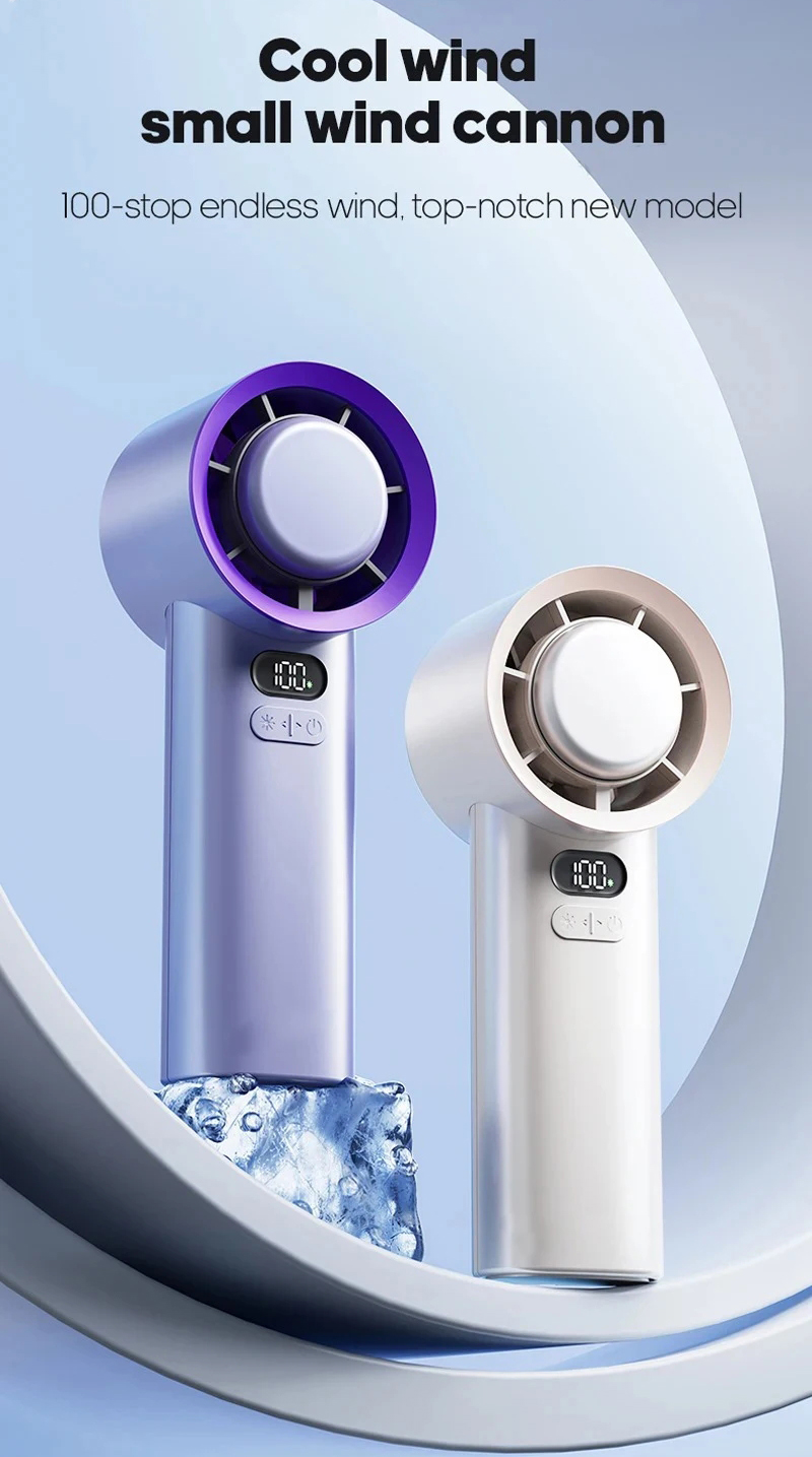 NEW Portable Handheld Turbo Fan 100 Speeds Adjustable Jet Fan Air ...