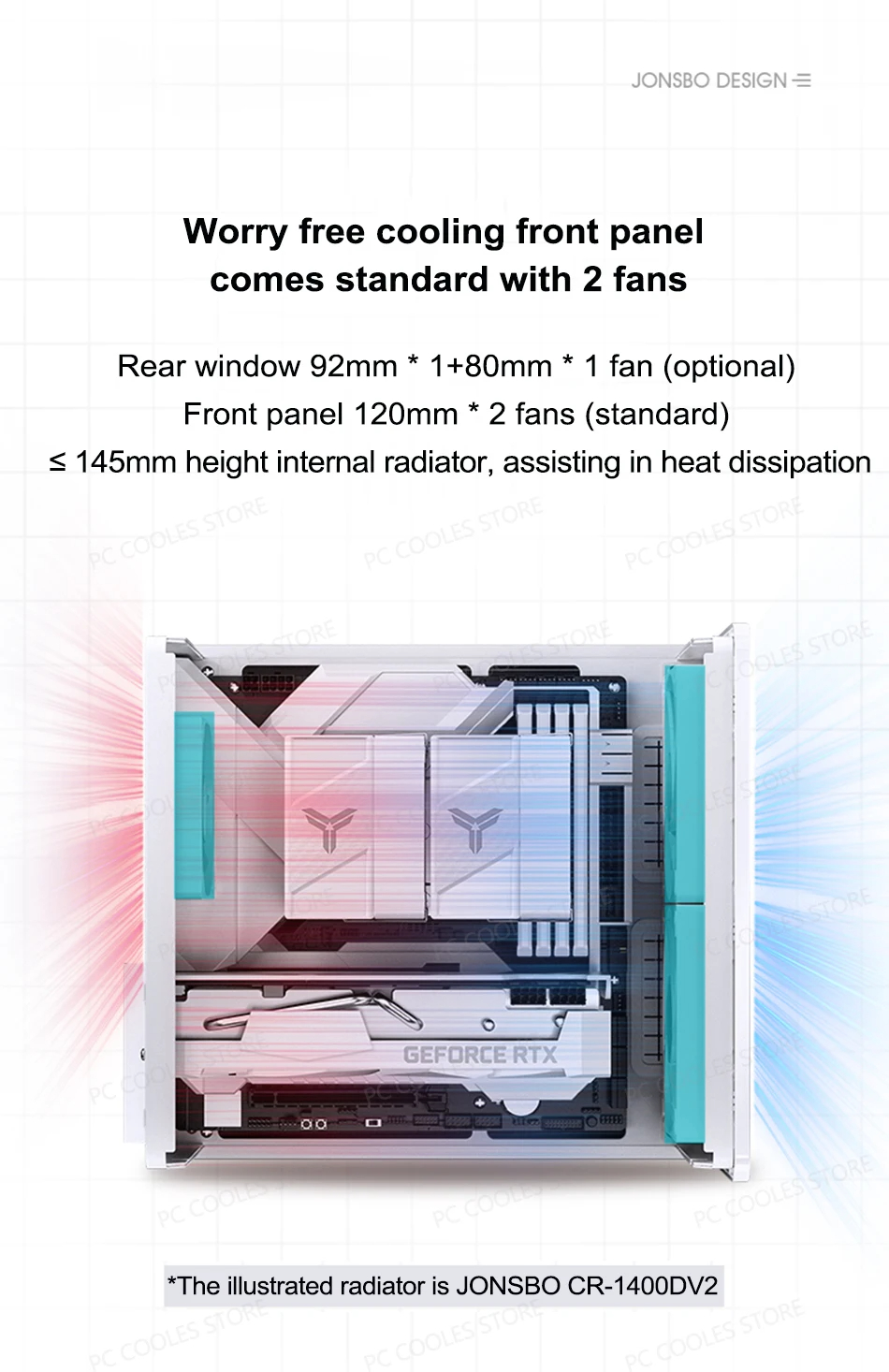 JONSBO V12 MATX PC Case Seaview Room Type-c Interface ATX Power Supply ...