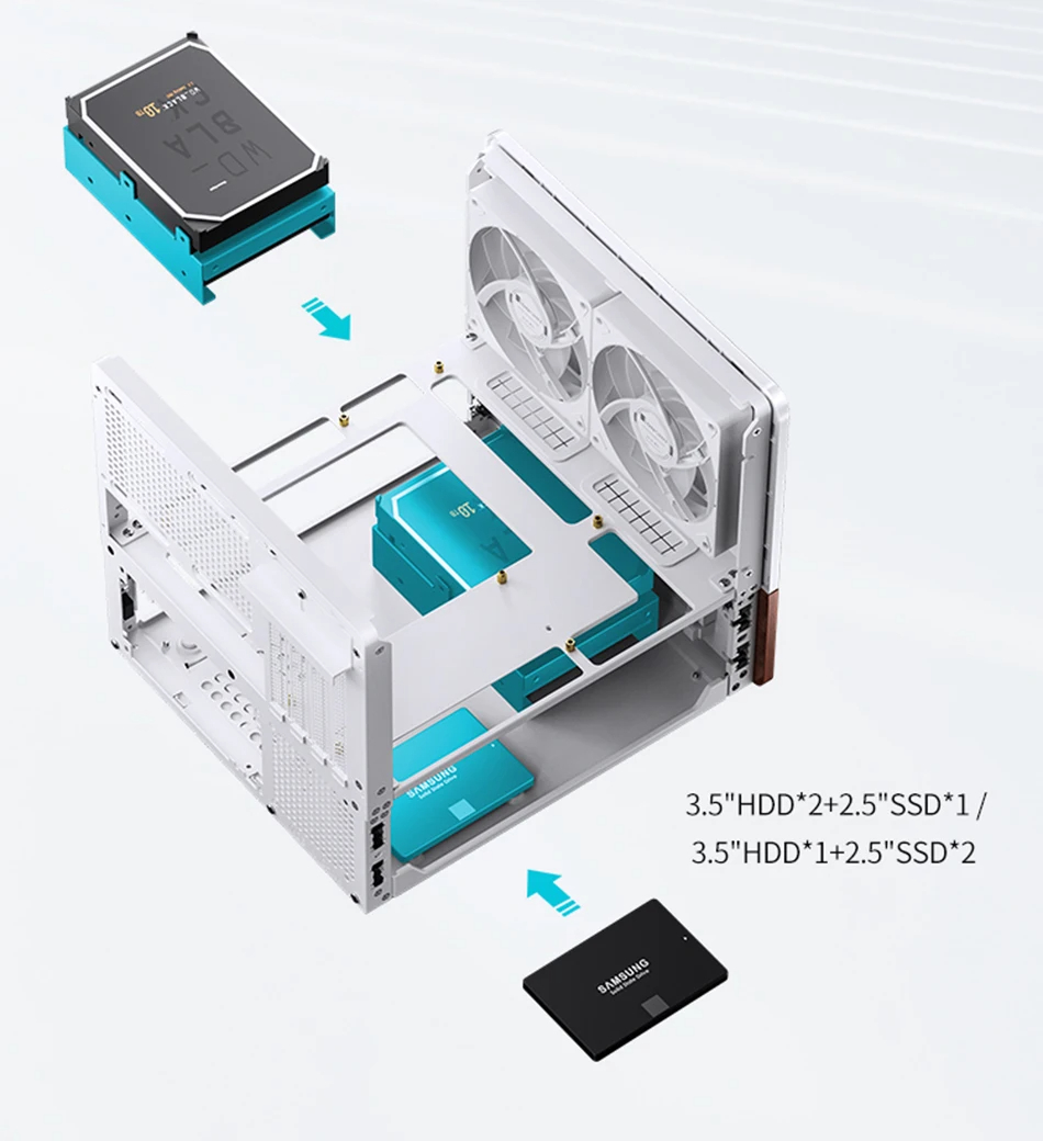 JONSBO V12 MATX PC Case Seaview Room Type-c Interface ATX Power Supply ...