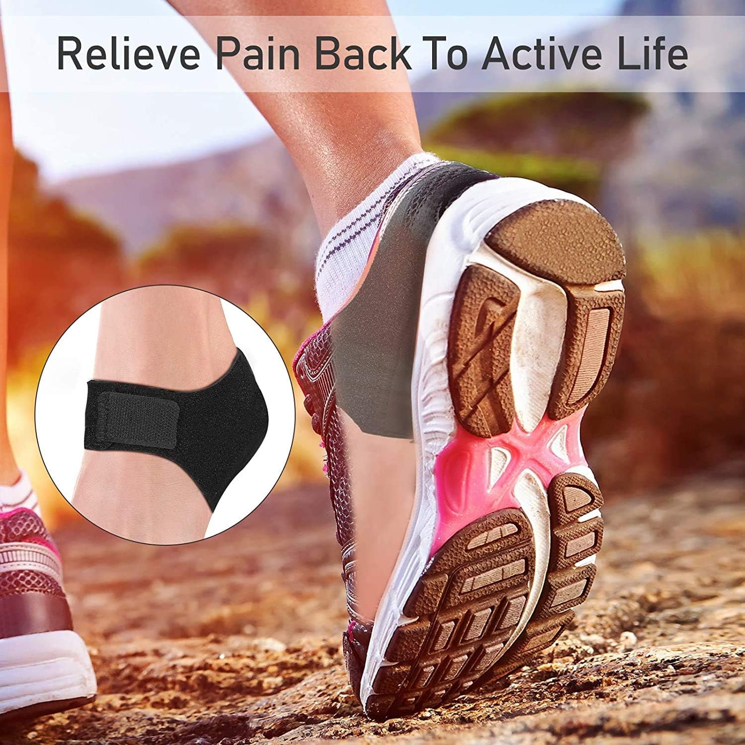 Heel Sleeves for Pain Relief Silicone Gel Support for Heel Pain Ideal ...