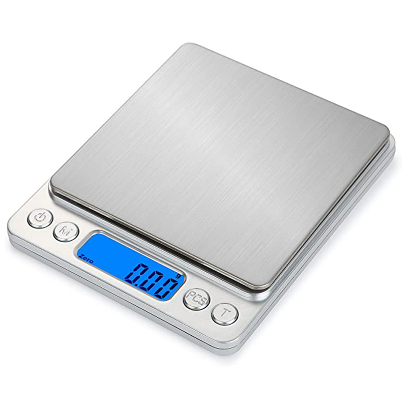 Mini kitchen scale with backlit LCD, tare function, 100g accuracy ...