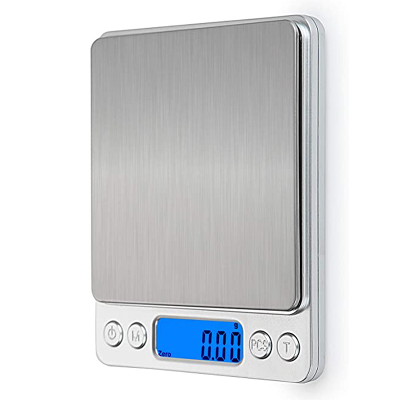 Mini kitchen scale with backlit LCD, tare function, 100g accuracy ...