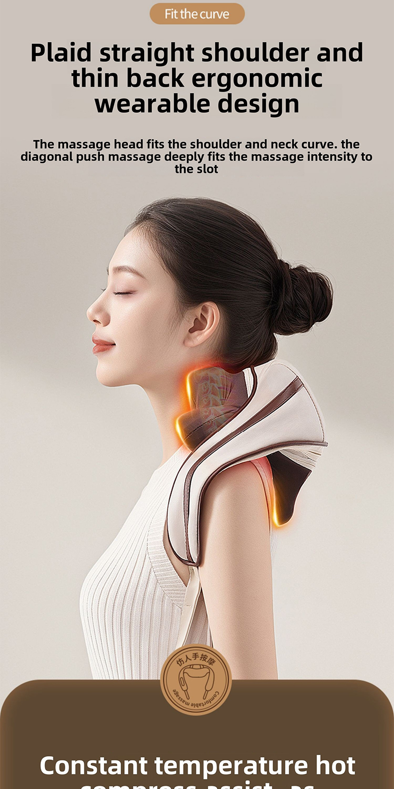 [Rechargeable] JAIYORL Neck and Shoulder Massager Shawls with Heat ...