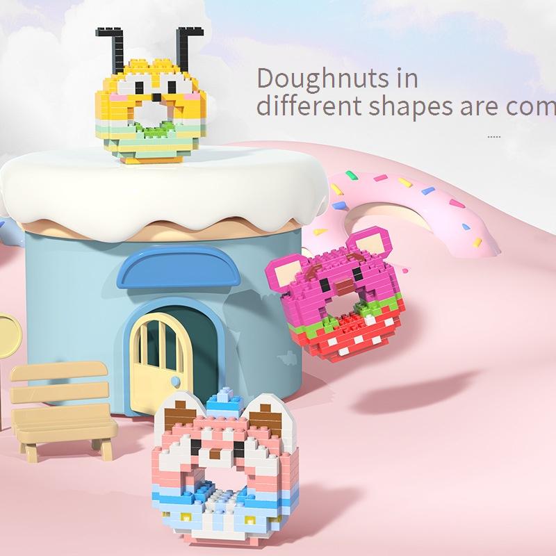 50-Piece Donut Toy Set, Mini Building Blocks Compatible With LEGO ...