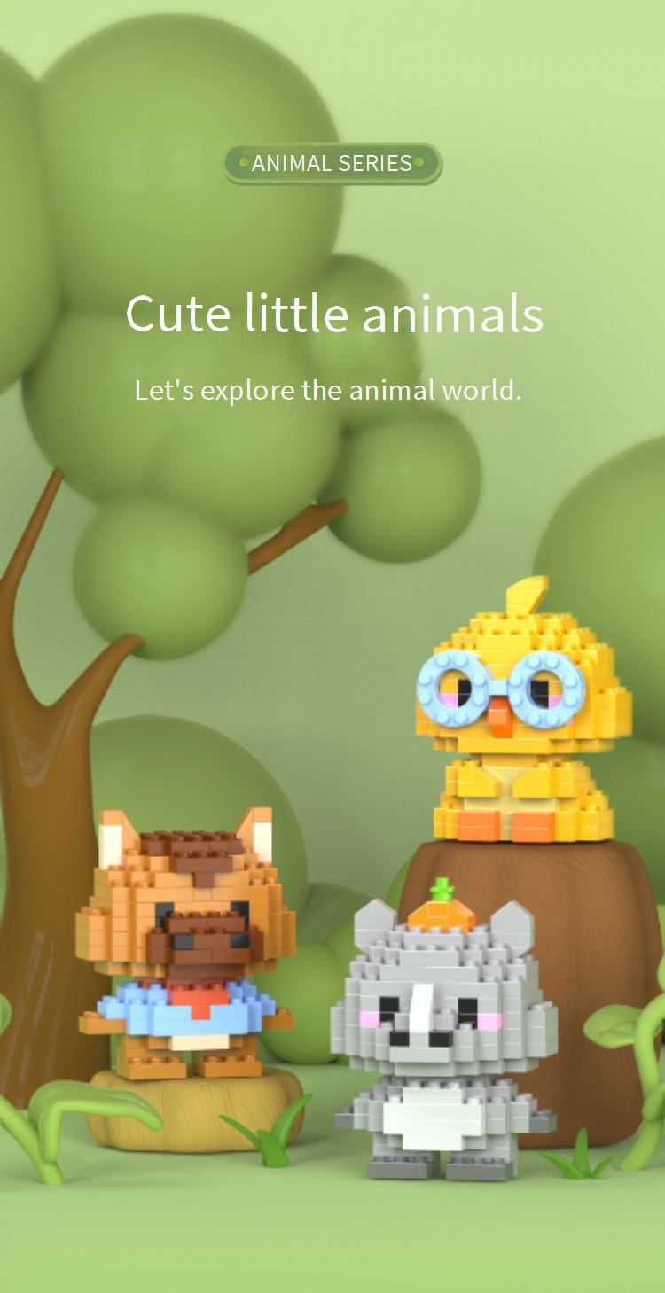 Lego-Compatible Animal Building Blocks - Mini Micro Blocks Creative ...