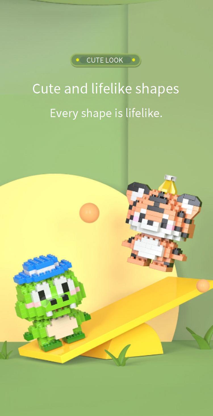 Lego-Compatible Animal Building Blocks - Mini Micro Blocks Creative ...