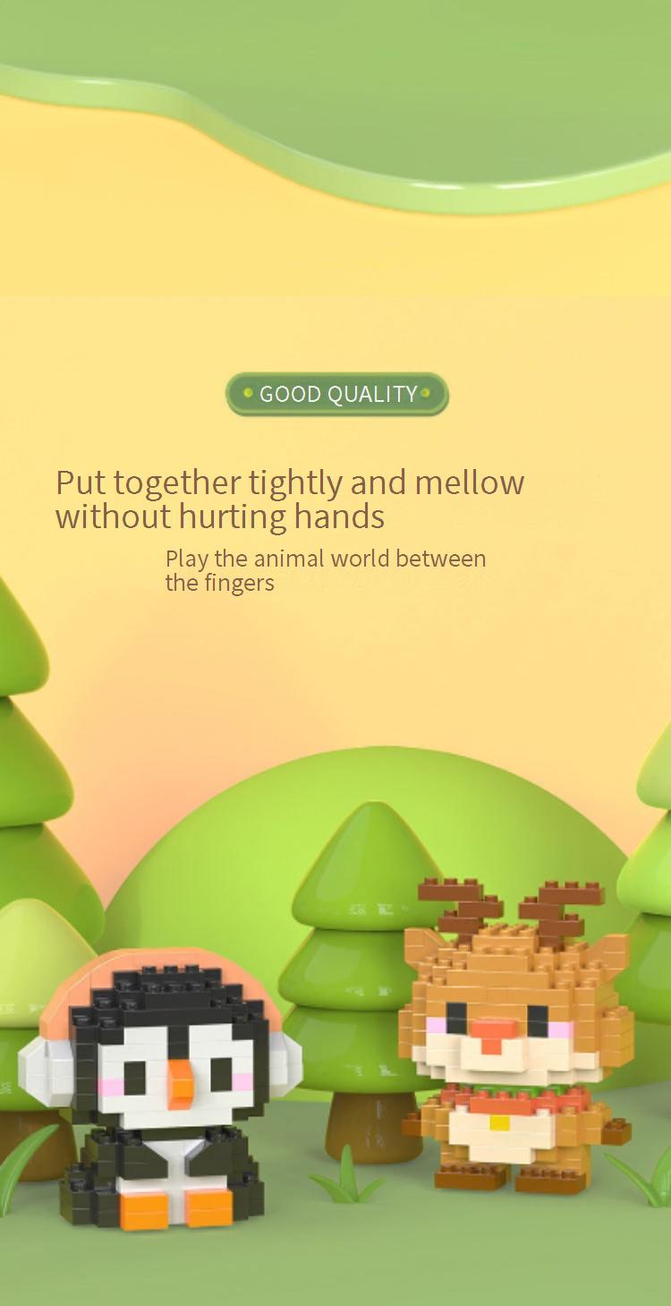 Lego-Compatible Animal Building Blocks - Mini Micro Blocks Creative ...