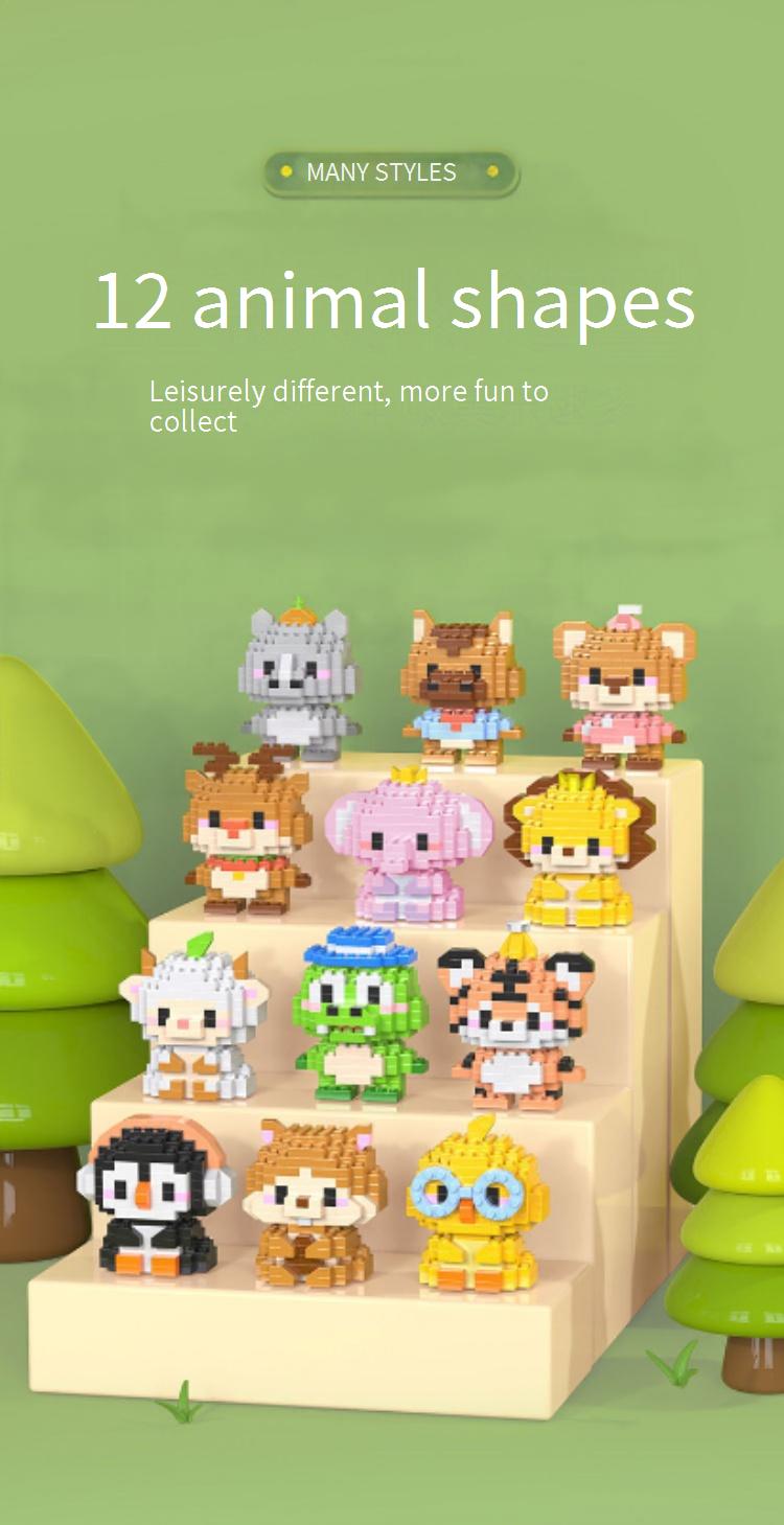 Lego-Compatible Animal Building Blocks - Mini Micro Blocks Creative ...