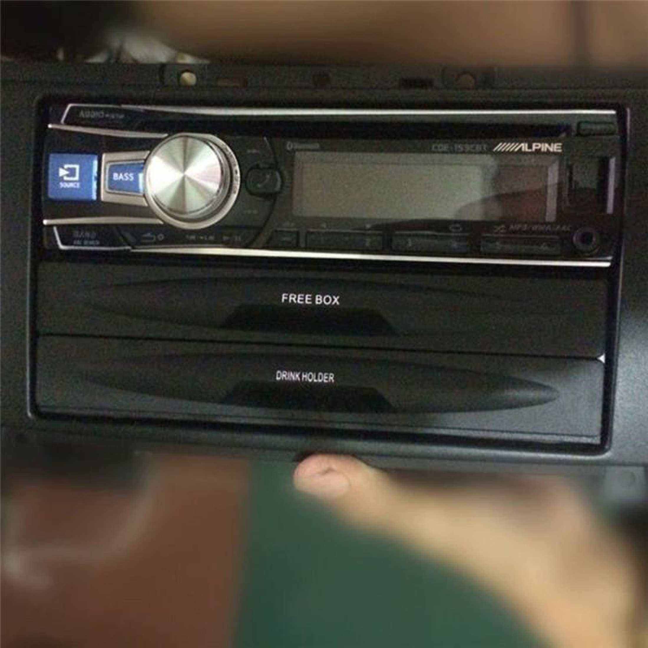 Seicane 1 Din Car Stereo Radio Dashboard Storage Box Kit + Drink-Cup ...