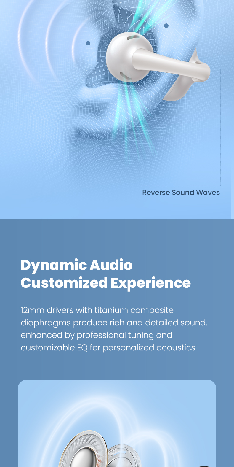 Edifier Comfo Q Open-ear True Wireless Earbuds Bluetooth V5.4 32hrs Playtime Wearing Detection ...