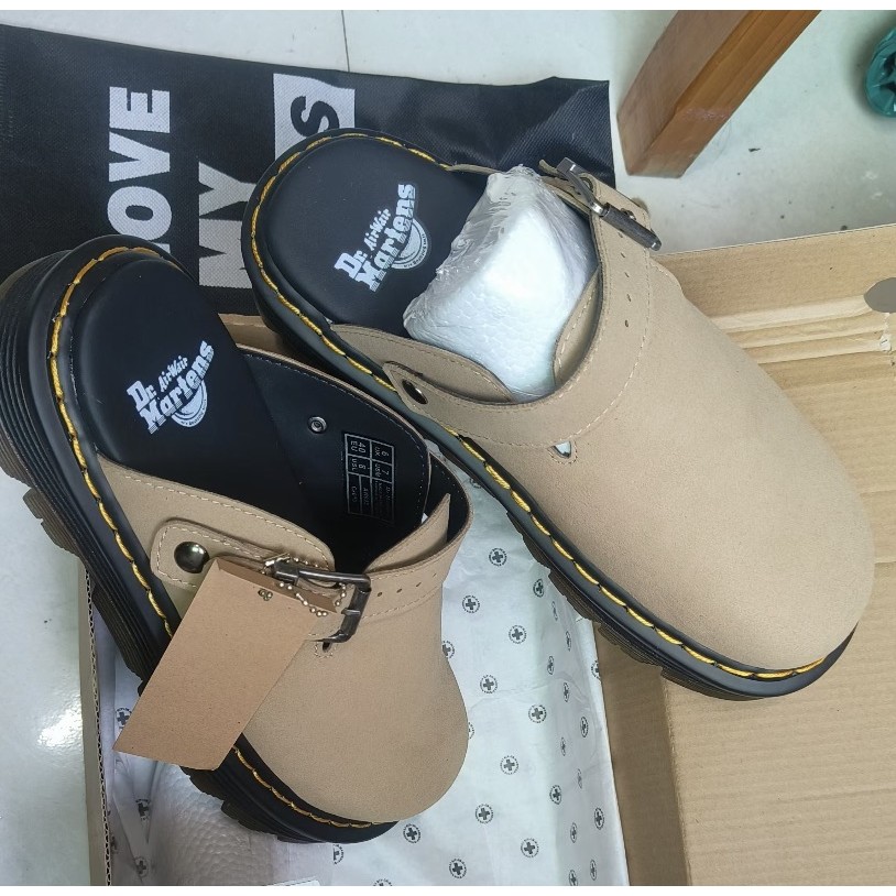 Dr.Martens Men's Birkensotck Slippers Suede Leather Martin Slippers ...