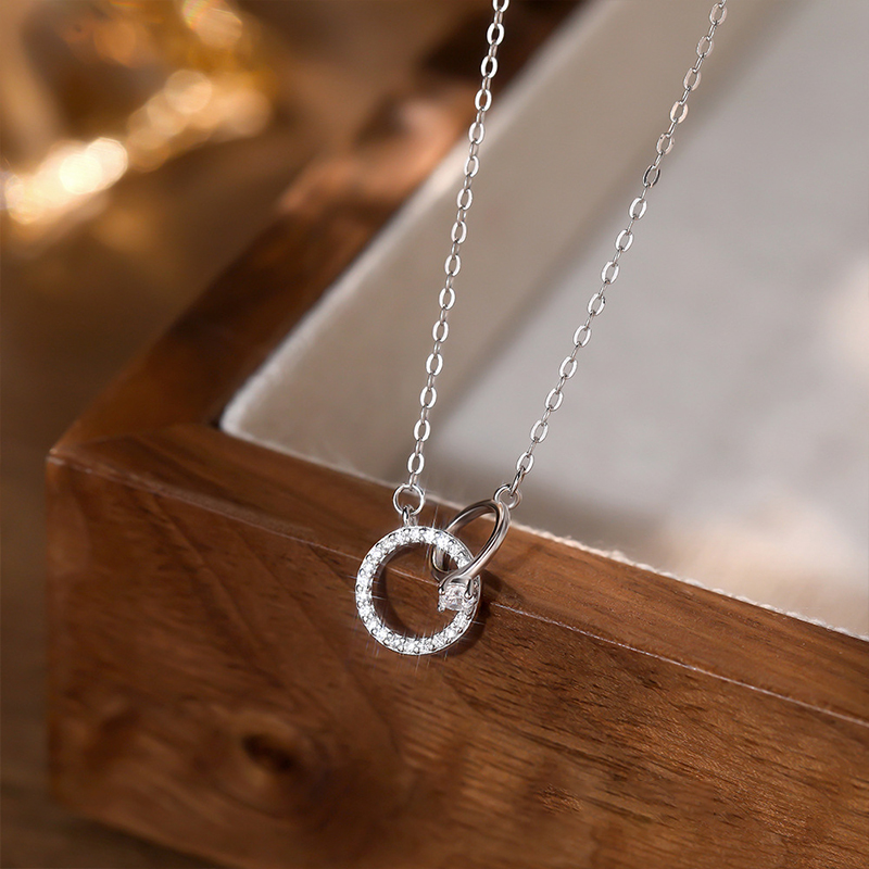 JYJIAYUJY 100% Whole Original Sterling Silver S925 45CM Necklace Chain In Stock Moebius Strip ...