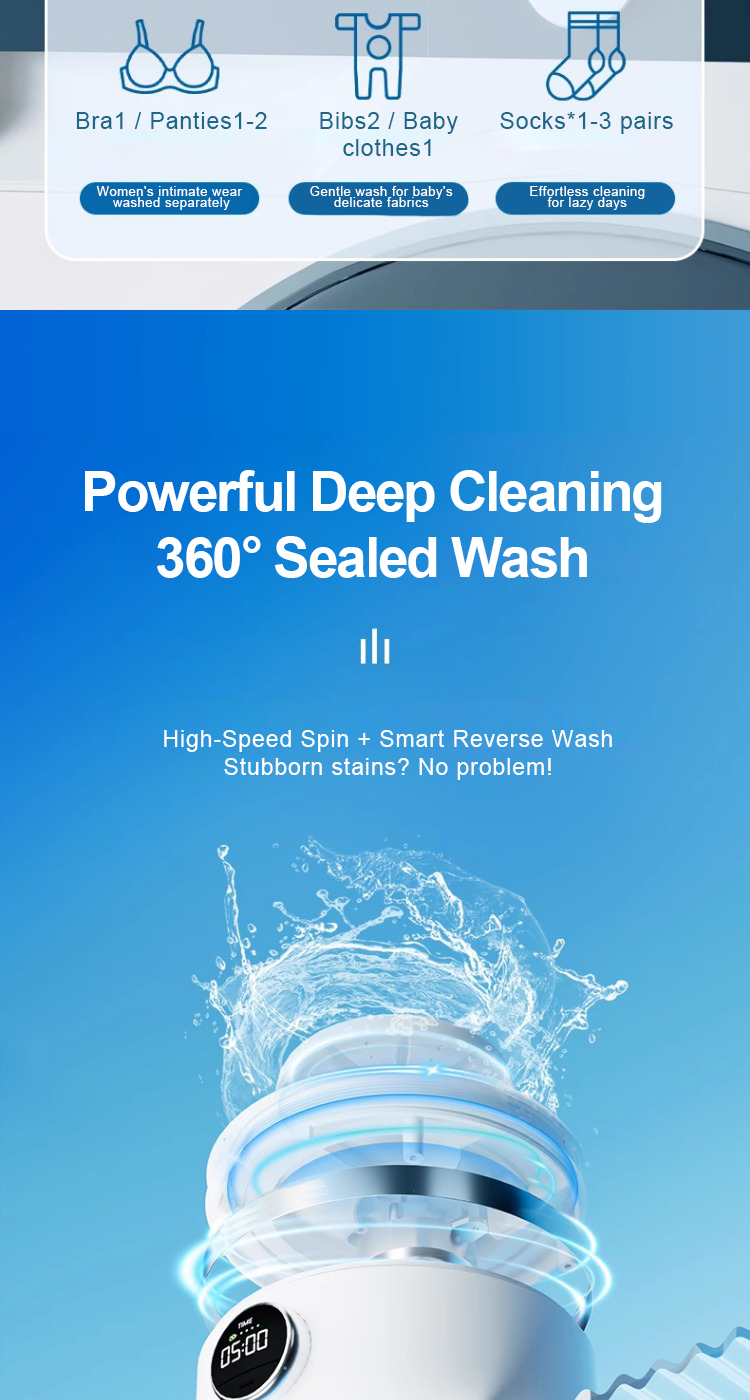 【SG Stock】 WANTECH™ Mini Washing Machine Portable Small Laundry Machine ...