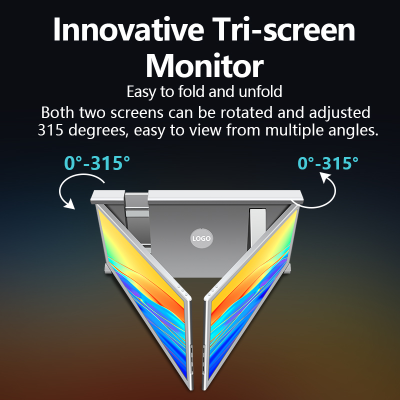 14-Inch Dual-Screen Portable Monitor For Laptop Extender Screen ...