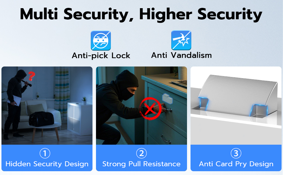 Hidden Smart Cabinet Lock IC Card RFID NFC Electronic Keyless Bluetooth ...