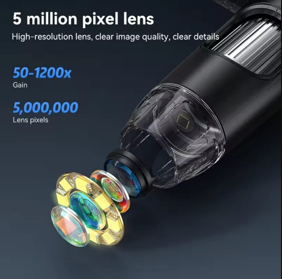 7Inch IPS Digital Coin Microscope 5MP 1200X Ultra-Precise Focusing ...