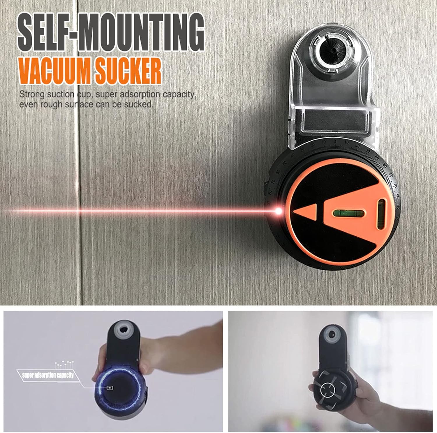 2 In 1 Electric Drilling Dust Collector 360° Laser Level Self-mounting ...