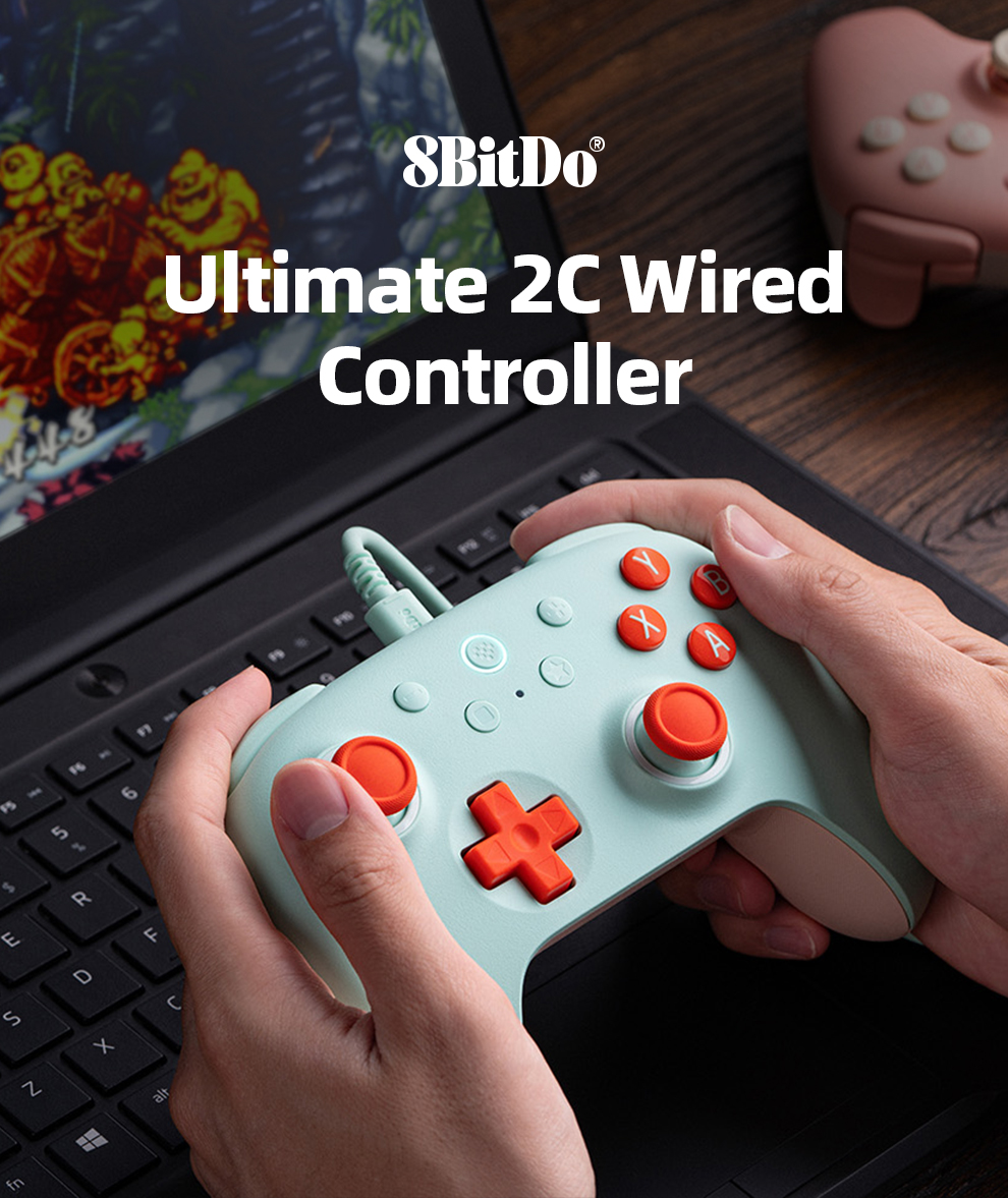 8BitDo Ultimate 2C Wired Game Controller Joystick for PC Windows 10, 11 ...