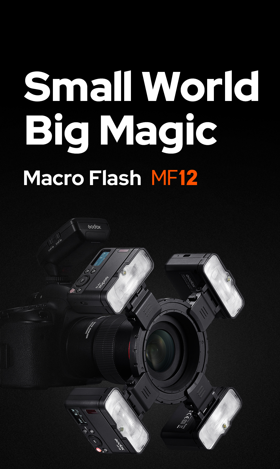 Godox MF12 Macro Mini Flash Speedlite built-in Godox X System TTL Flash ...