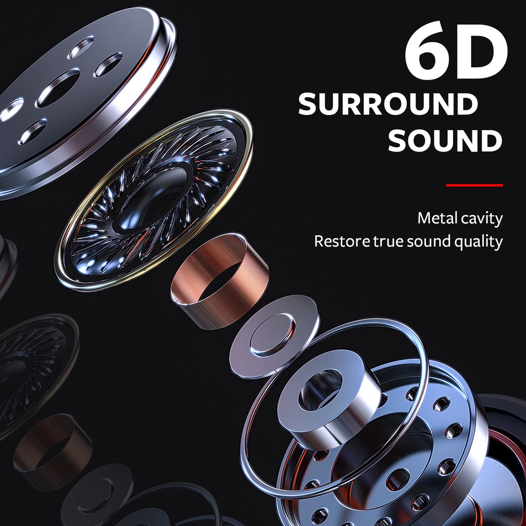 SPRISE HiFi Dual Drive 6D Stereo Earphones With Mic Wired Headset ...