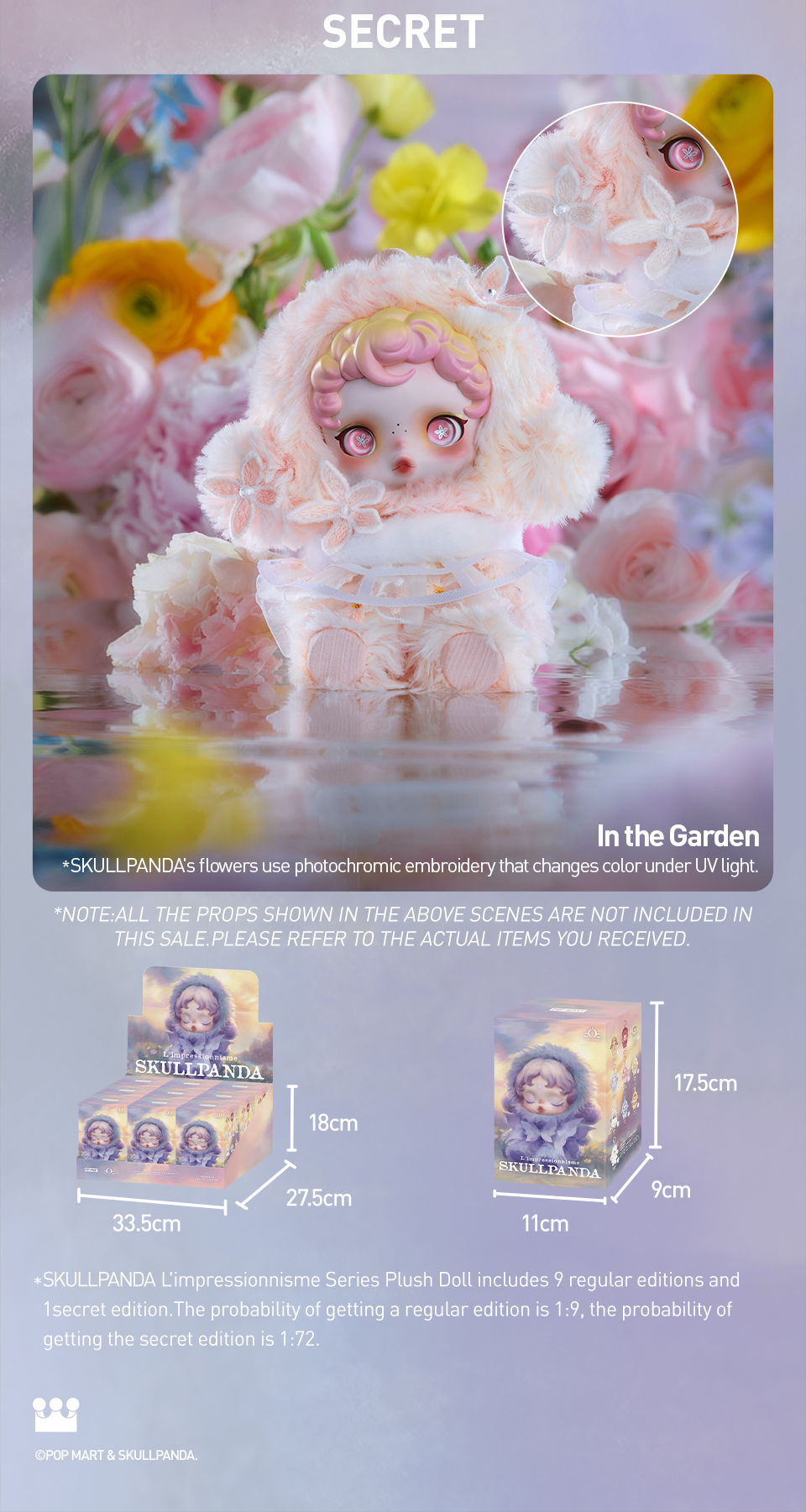 POP MART SKULLPANDA L’impressionnisme Series Plush Doll(Whole Set ...