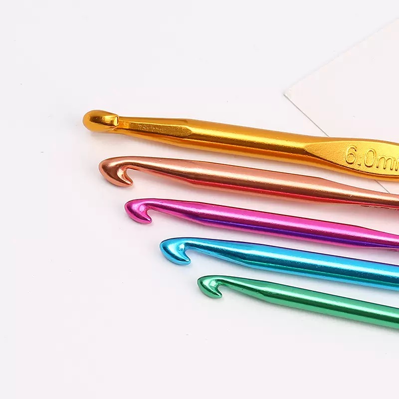 Colorful Alumina Single Head Crochet Hook DIY Weaving Tool Set | Shopee ...
