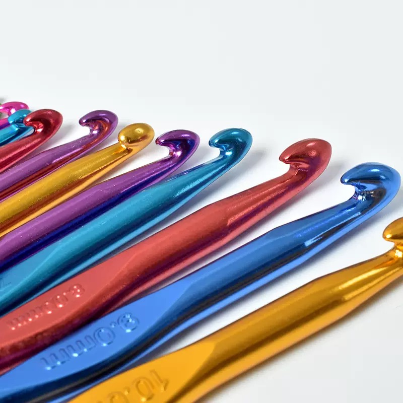 Colorful Alumina Single Head Crochet Hook DIY Weaving Tool Set | Shopee ...