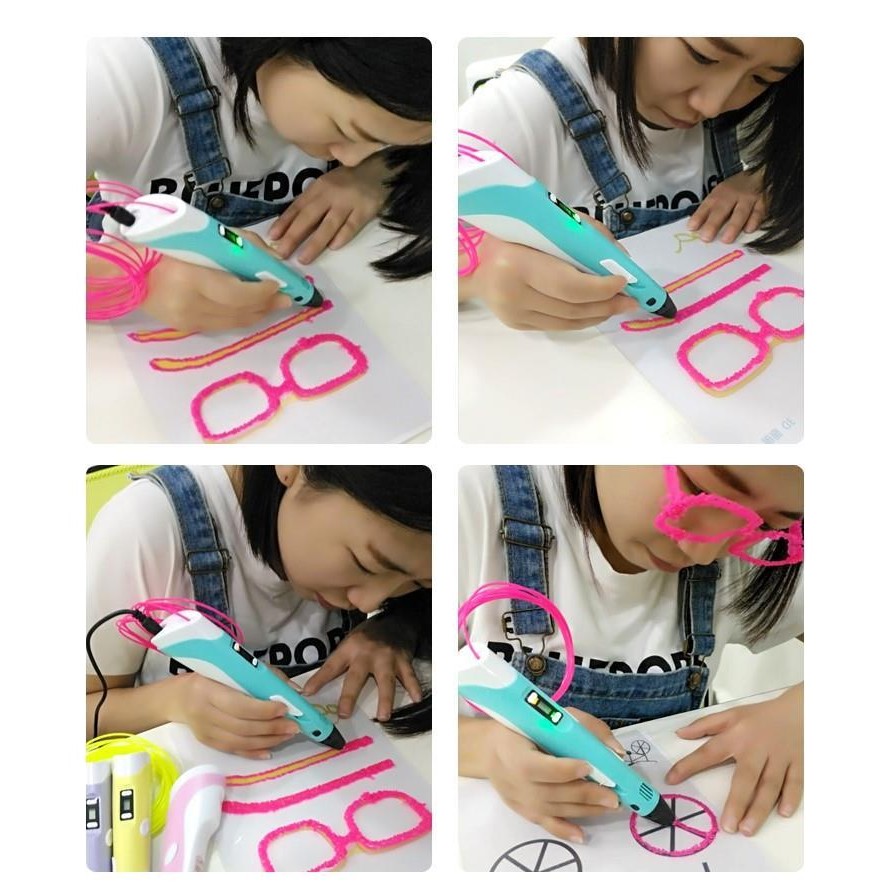 Printing Set 3D Pen Pla Rods DIY Free 10M Filament Arts Craft Drawing ...