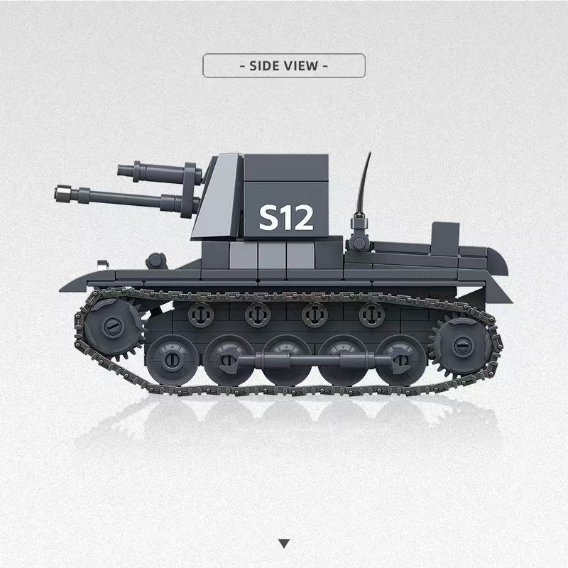 Panzer I Light Tank WW2 Building Blocks 405 Pcs Third Party Tank Bricks ...