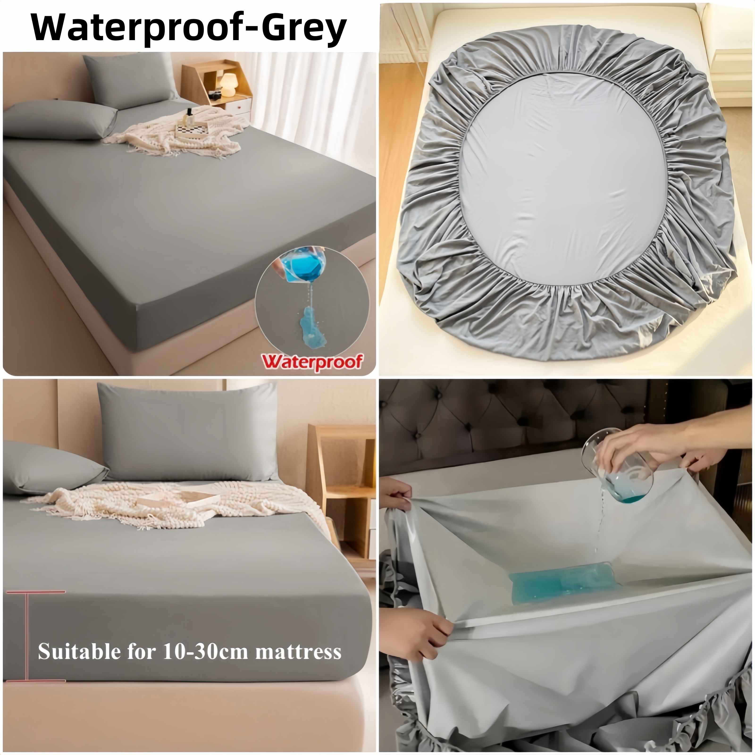 (Fast Delivery) Waterproof Mattress Protector Fitted Bedsheet Bed Cover ...