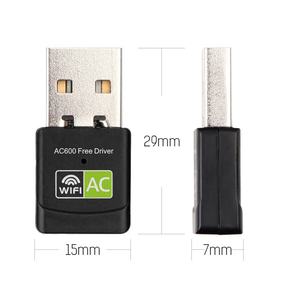 USB WiFi Receiver 600Mbps 2.4GHz 5GHz Dual Band with Ethernet Port and ...