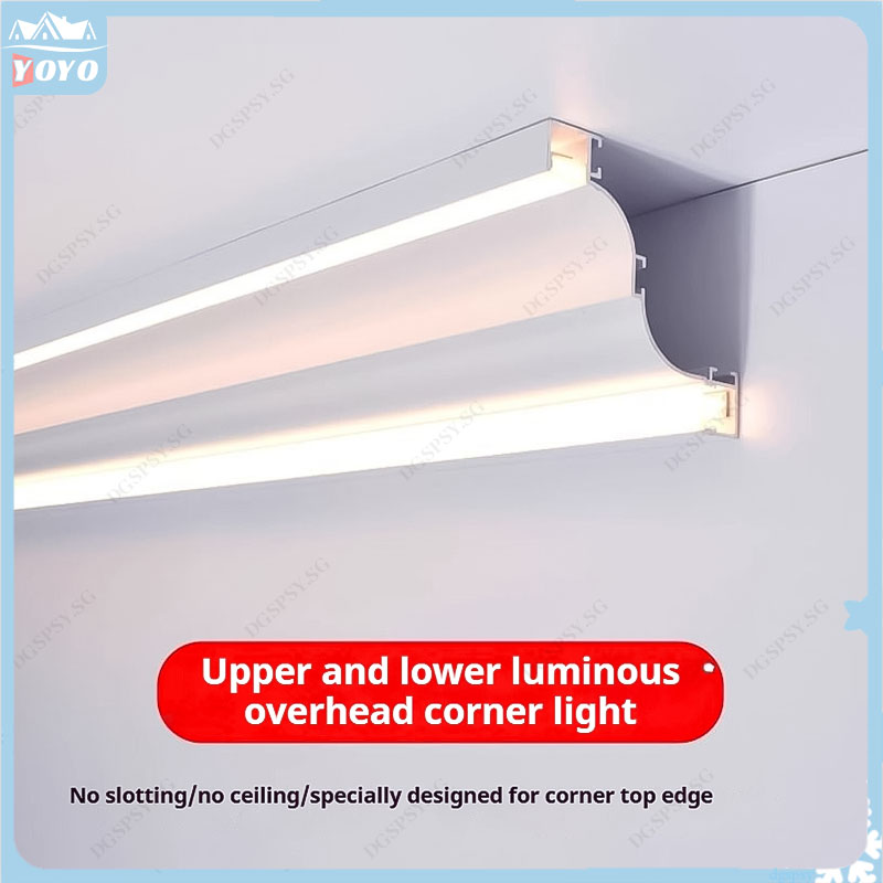 Ceiling-free double-sided light-emitting lamp groove hidden tube ...