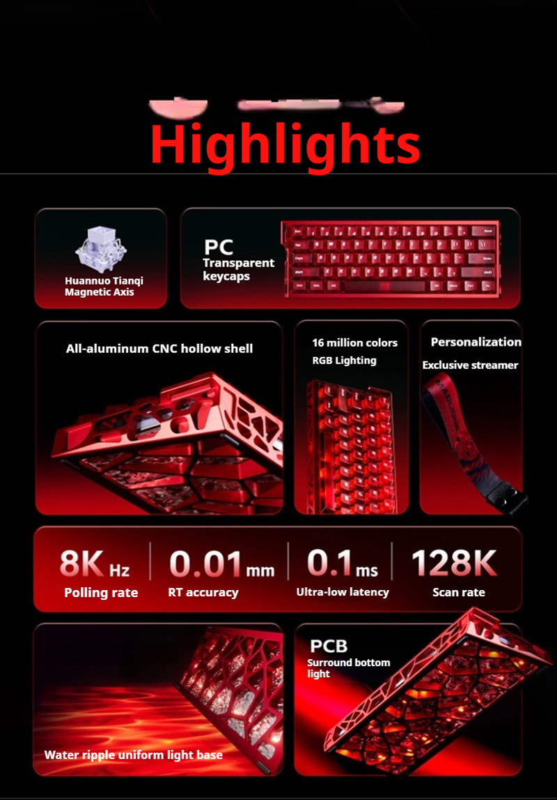 MADLIONS MAD light 60 HE E-sports game keyboard, magnetic axis keyboard ...
