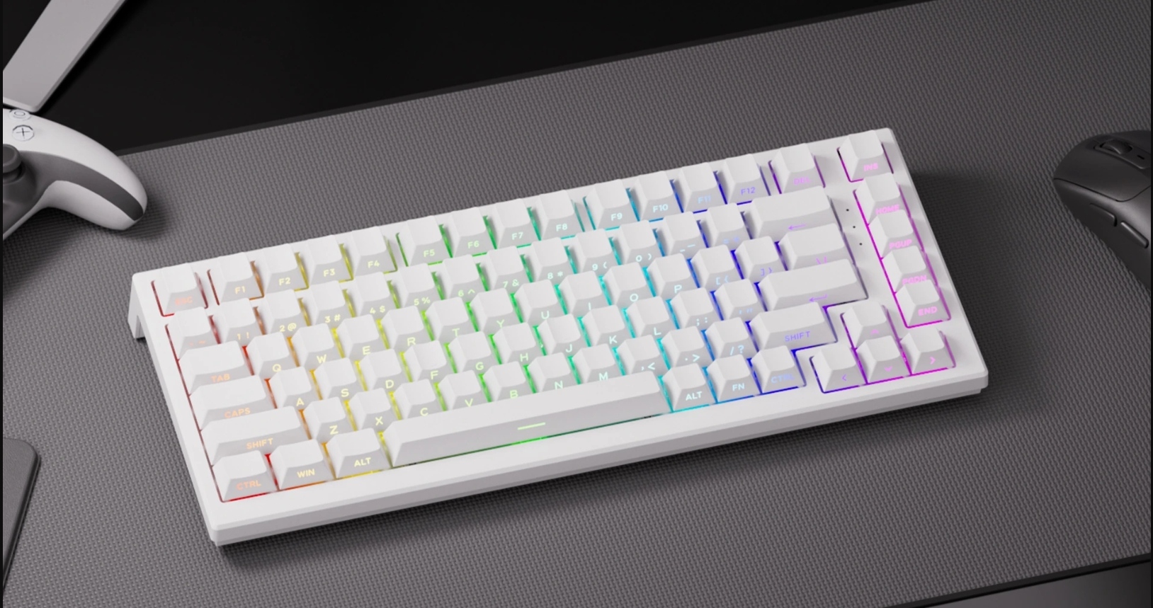 Akko TAC75 HE White Wired Magnetic Switches Keyboard With SOCD, Rapid ...
