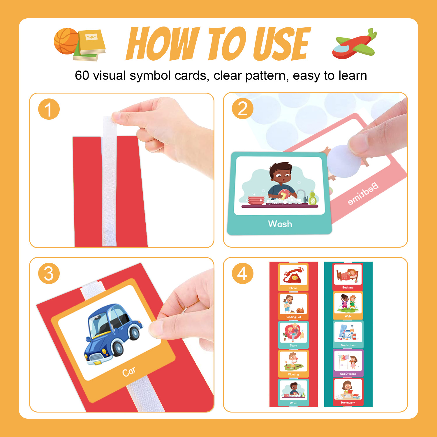 5 types 70Pcs Visual Schedule Cards Kids Visual Schedule Calendar ...
