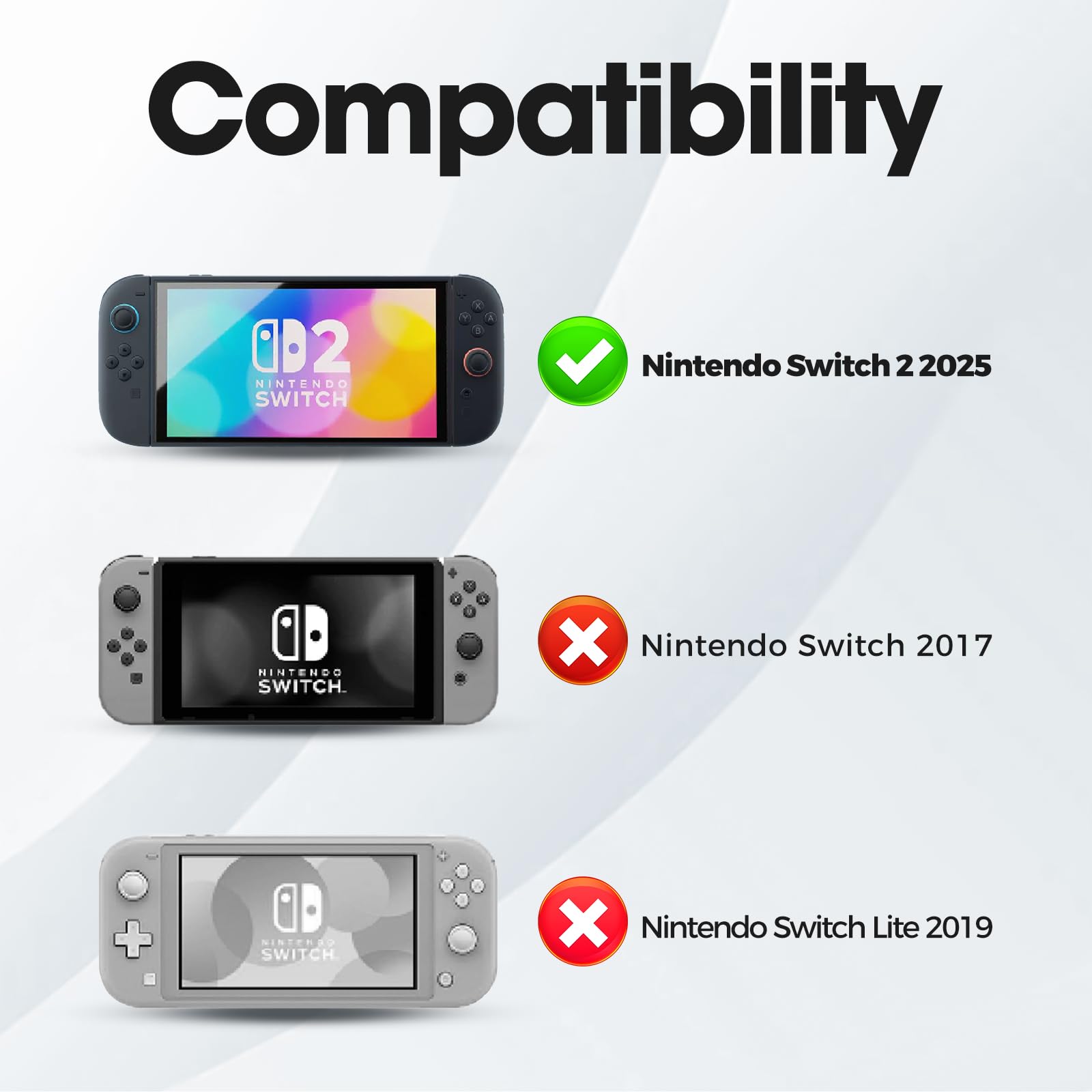 Protective Case for Nintendo Switch 2 (2025 Model), Hard PC Front Cover ...