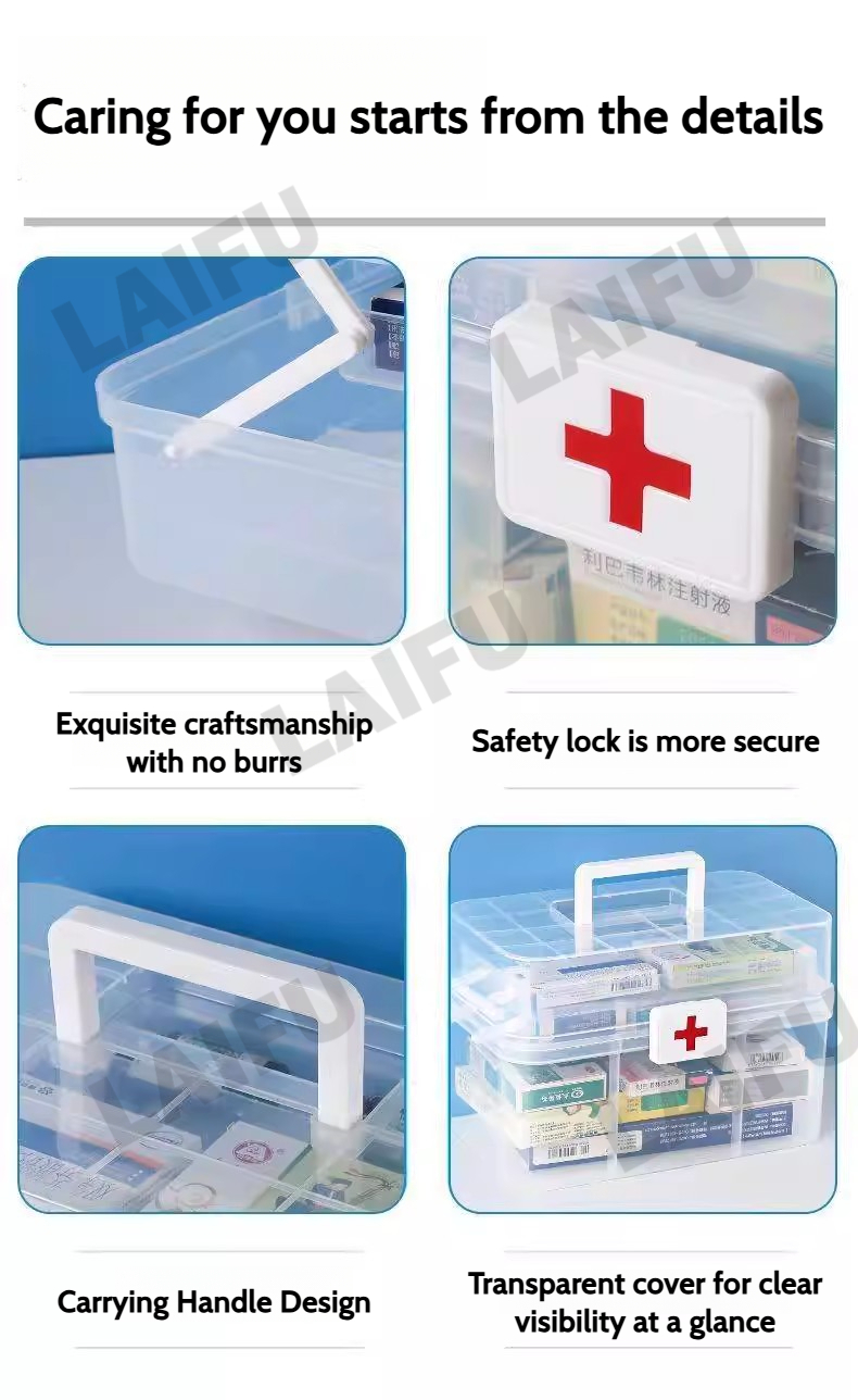 Home Medicine Box Large-capacity Medical First Aid Box Medical Multi ...