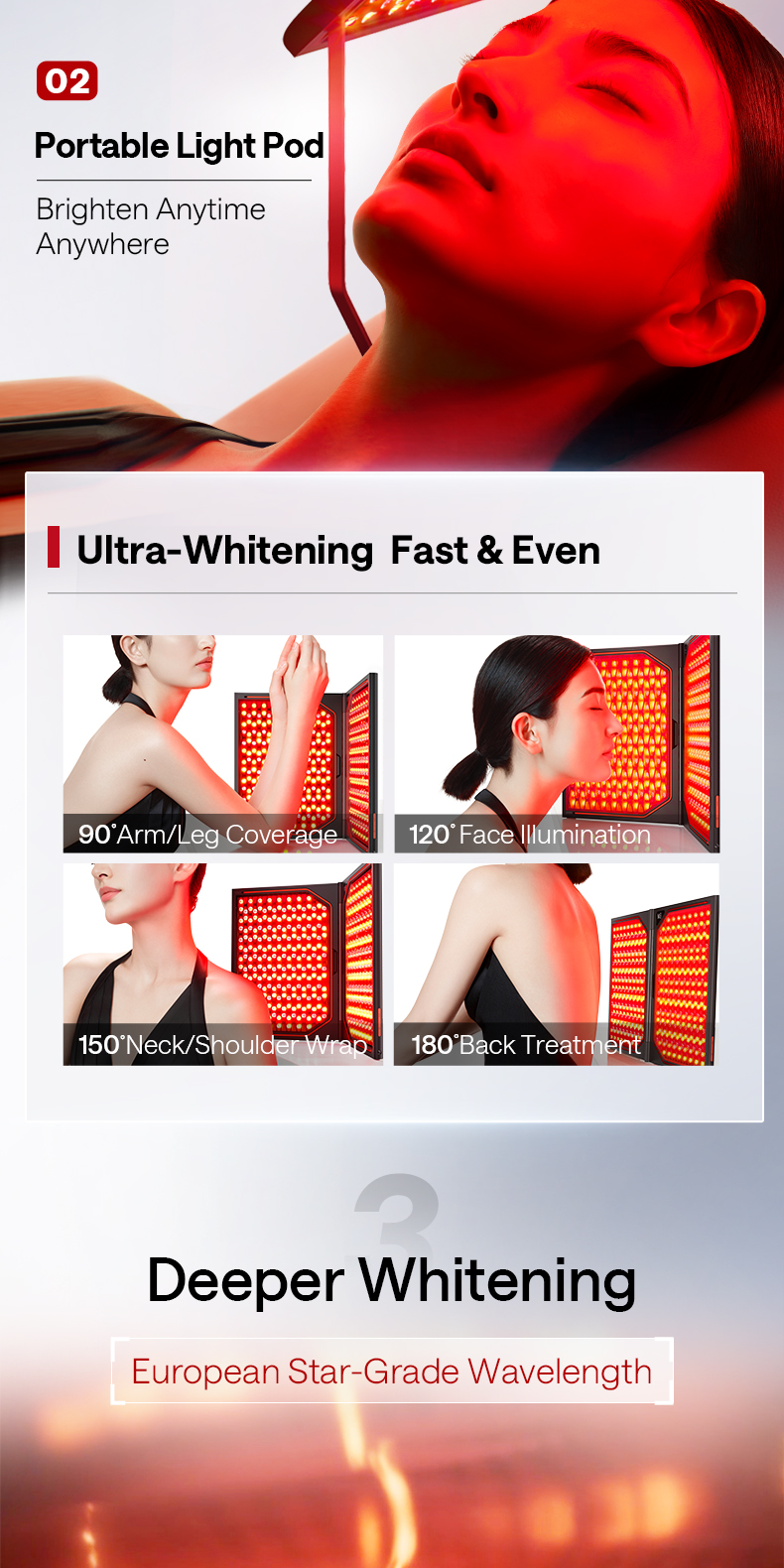 【SG Shipping + 1 Year Warranty】Jmoon Foldable-Panel LED Light Therapy ...