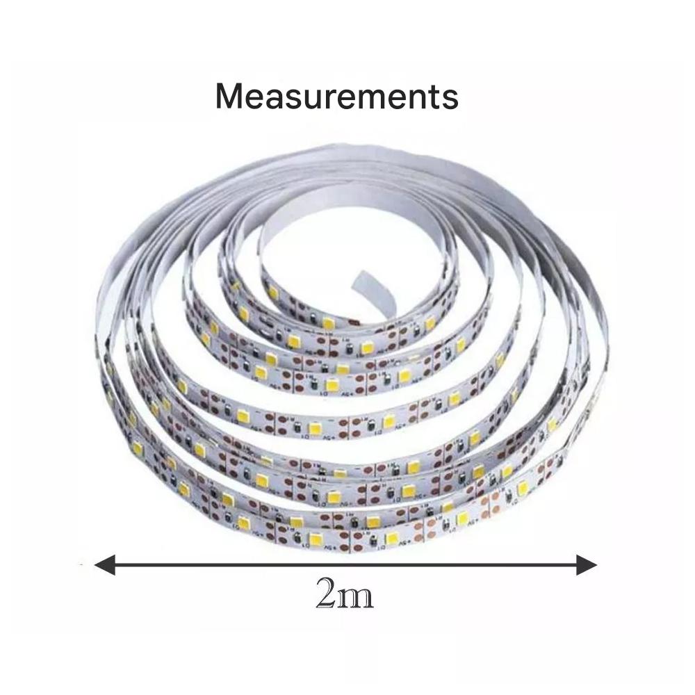 2-Meter Battery Operated Yellow LED Strip Light with 120 Bulbs | Shopee ...