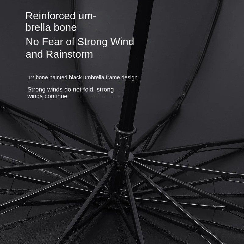 【Diameter 140cm large umbrella】Twelve bones super large folding ...