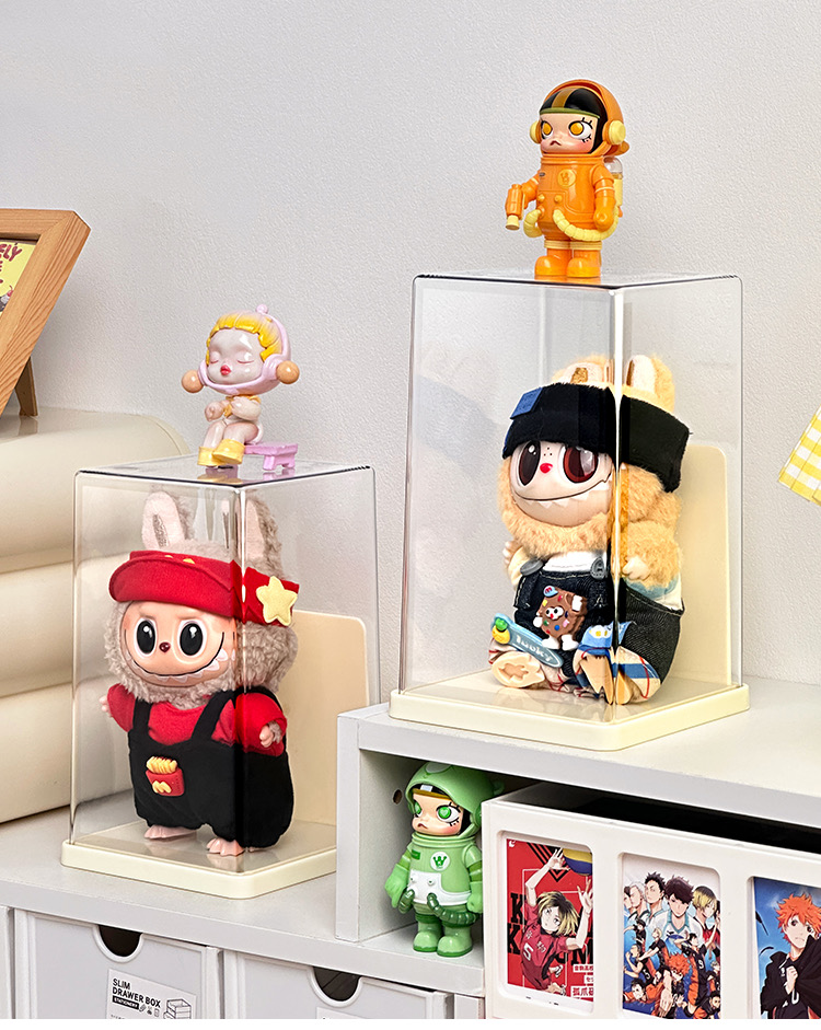 Labubu Display Cabinet Transparent Labubu Plush Toy Figurine Blind Box ...
