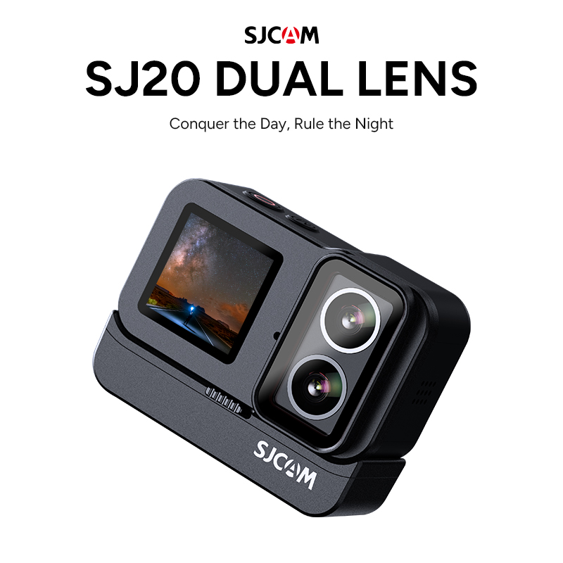 SJCAM SJ20 Dual Lens 4K Vlog Action Camera Body waterproof 6-Axis Gyro ...