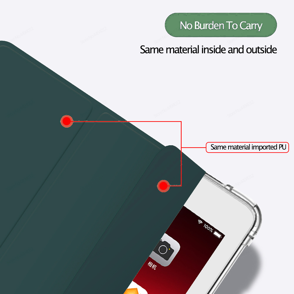 For Honor Pad 10 Case With Pencil Holder Trifold Soft Back Stand Tablet ...